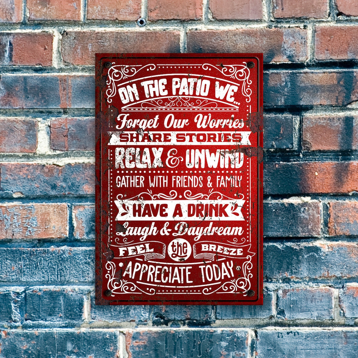Patio Rules Sign, Personalized Outdoor Party Decor, Custom Patio Funny ...