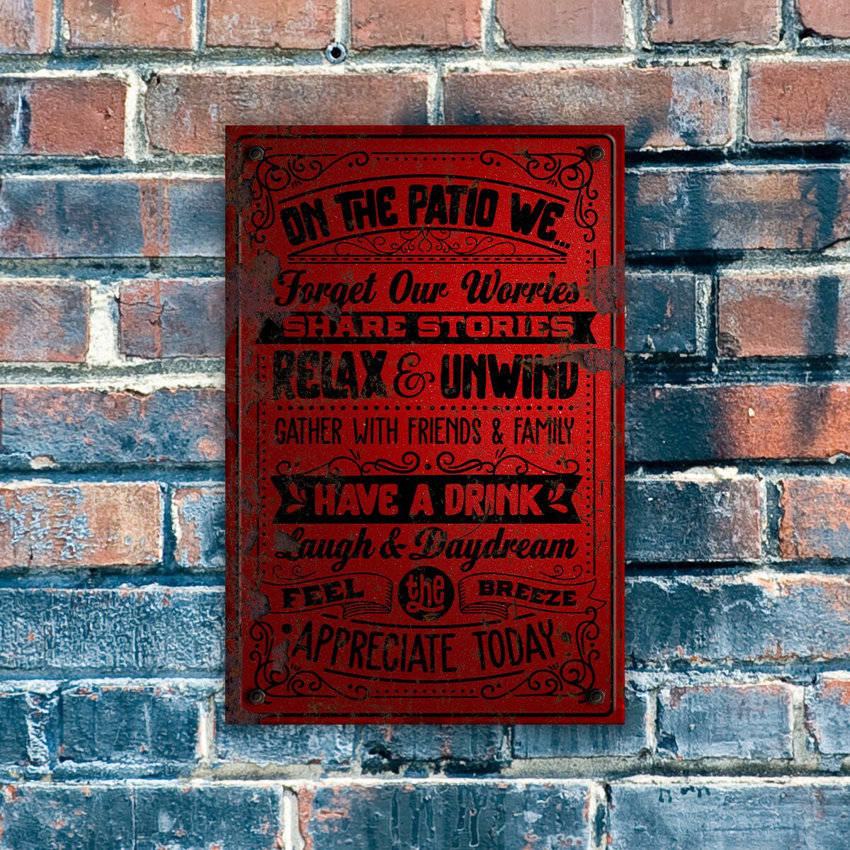 Patio Rules Sign, Personalized Outdoor Party Decor, Custom Patio Funny ...