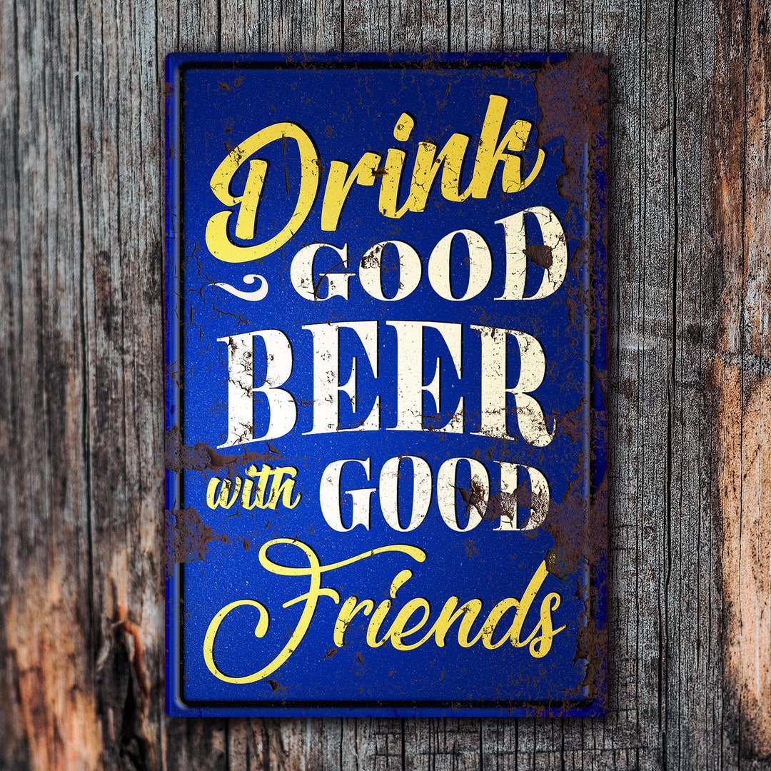 Vintage Style Beer Sign Outdoor Indoor Aluminum Composite Sign, Good ...