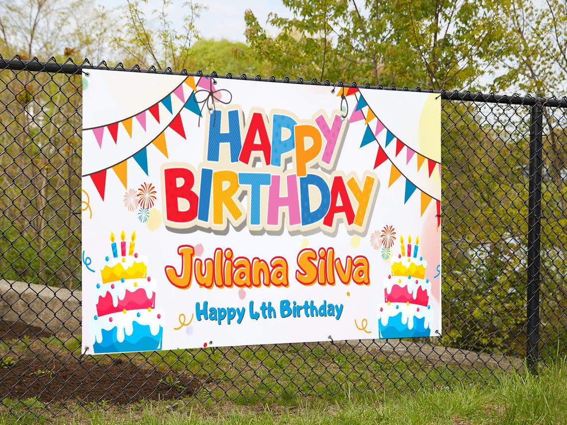 Custom Vinyl Banner Personalized Advertising Event Banner, Full Color ...