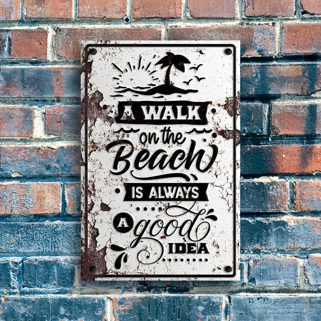 Handcrafted Composite Aluminum Beach House Sign, Unique Beach House ...