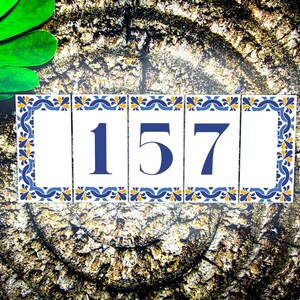 Spanish Tile Custom House Numbers, Address Sign for House, Vintage ...