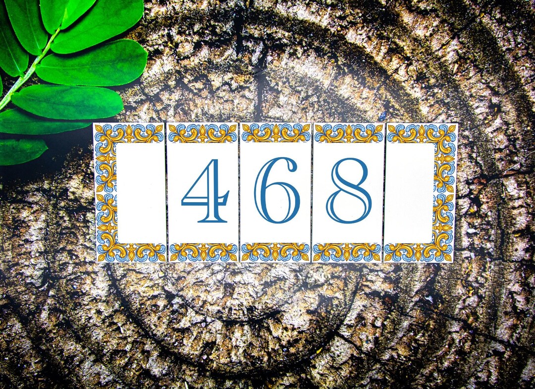 Custom Spanish Tile House Numbers, Address Sign for House, Vintage ...