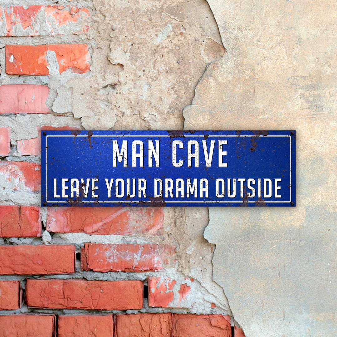 Leave Your Drama Outside Sign, Man Cave Sign, Bar Sign, Metal Wall Art ...