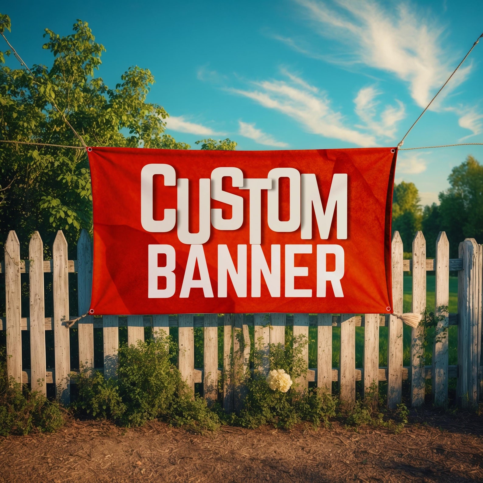 Custom Vinyl Banner Personalized Advertising Event Banner, Full Color ...