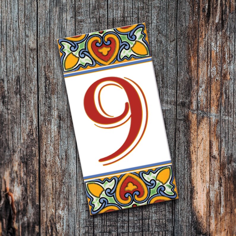 Custom Spanish Style House Number, Address Aluminum Tiles Sign Cottage ...