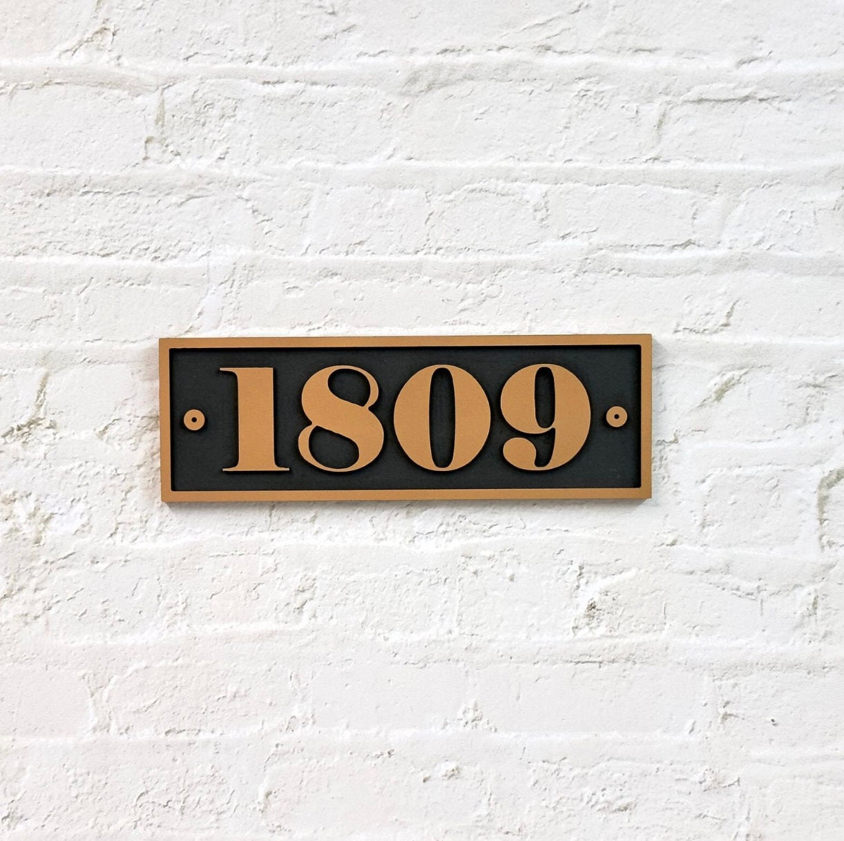 Custom Mid Century House Number Sign, House Number Vertical, Antique ...