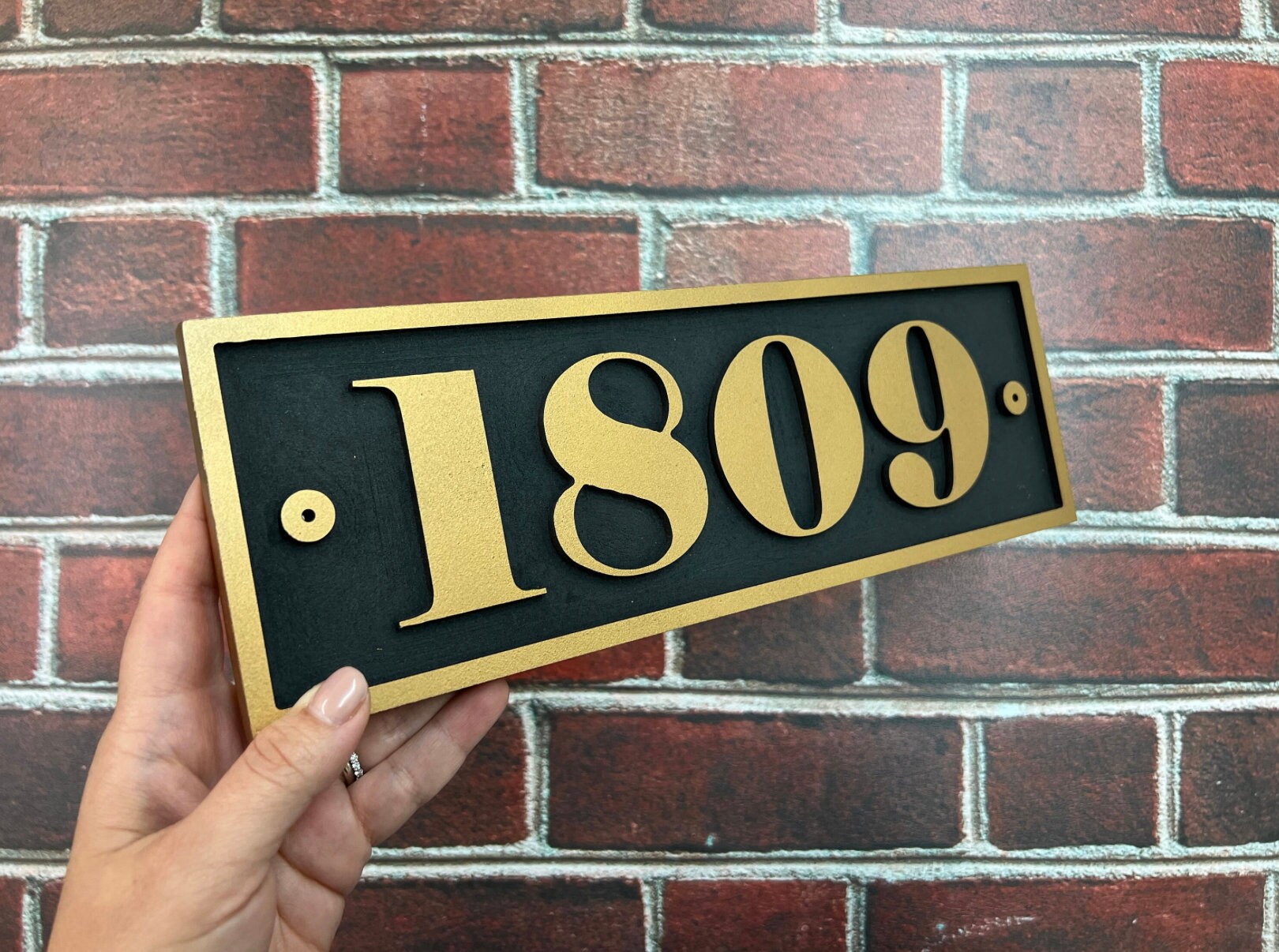 Custom Mid Century House Number Sign, House Number Vertical, Antique ...