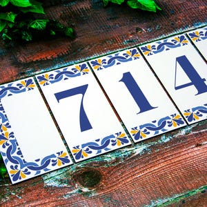 Spanish Tile Custom House Numbers, Address Sign for House, Vintage ...