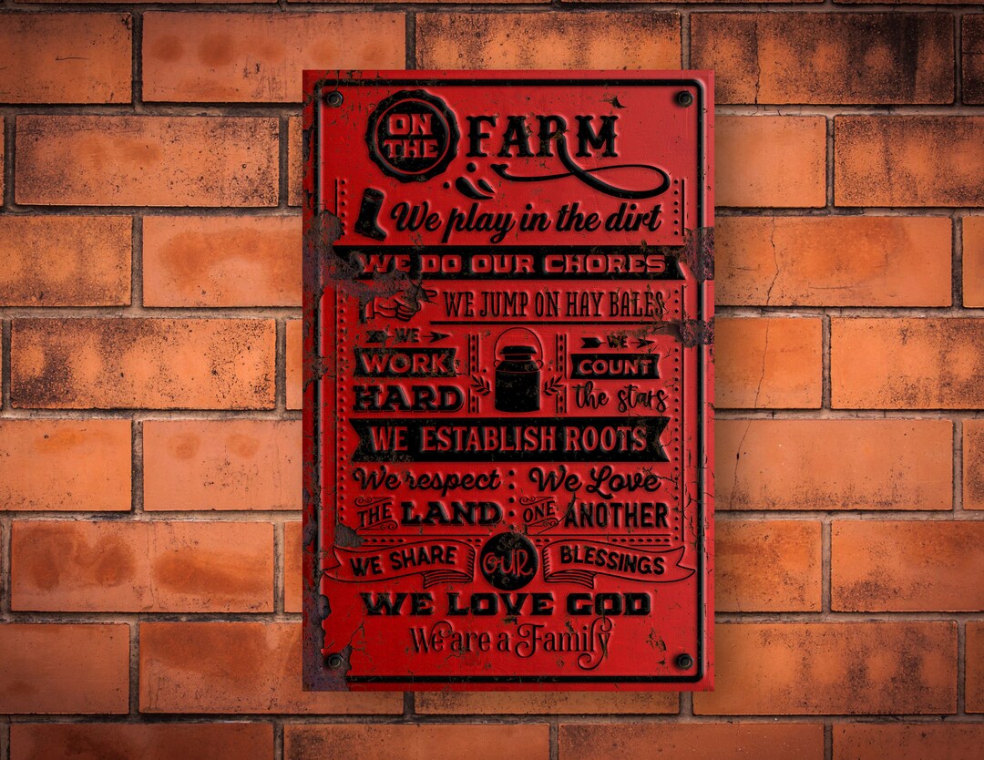 Farm Cute Decor Aluminum Sign, Farm House Decor, Country Barns, Decor ...