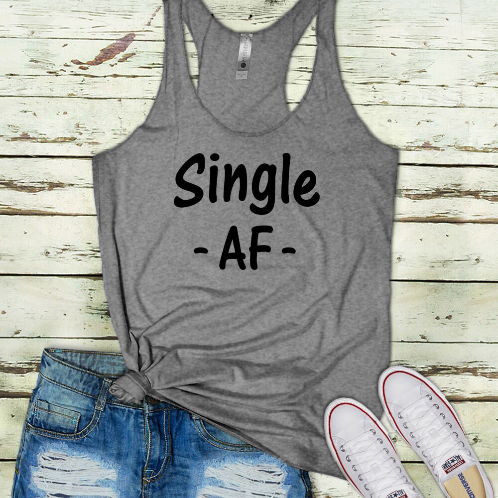 Single AF Tank Funny Womens Summer Casual Tank Top Racerback - Etsy