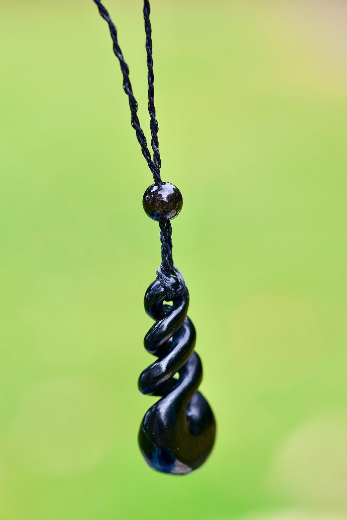 Hand Carved Green Jade Infinity Necklace - Etsy