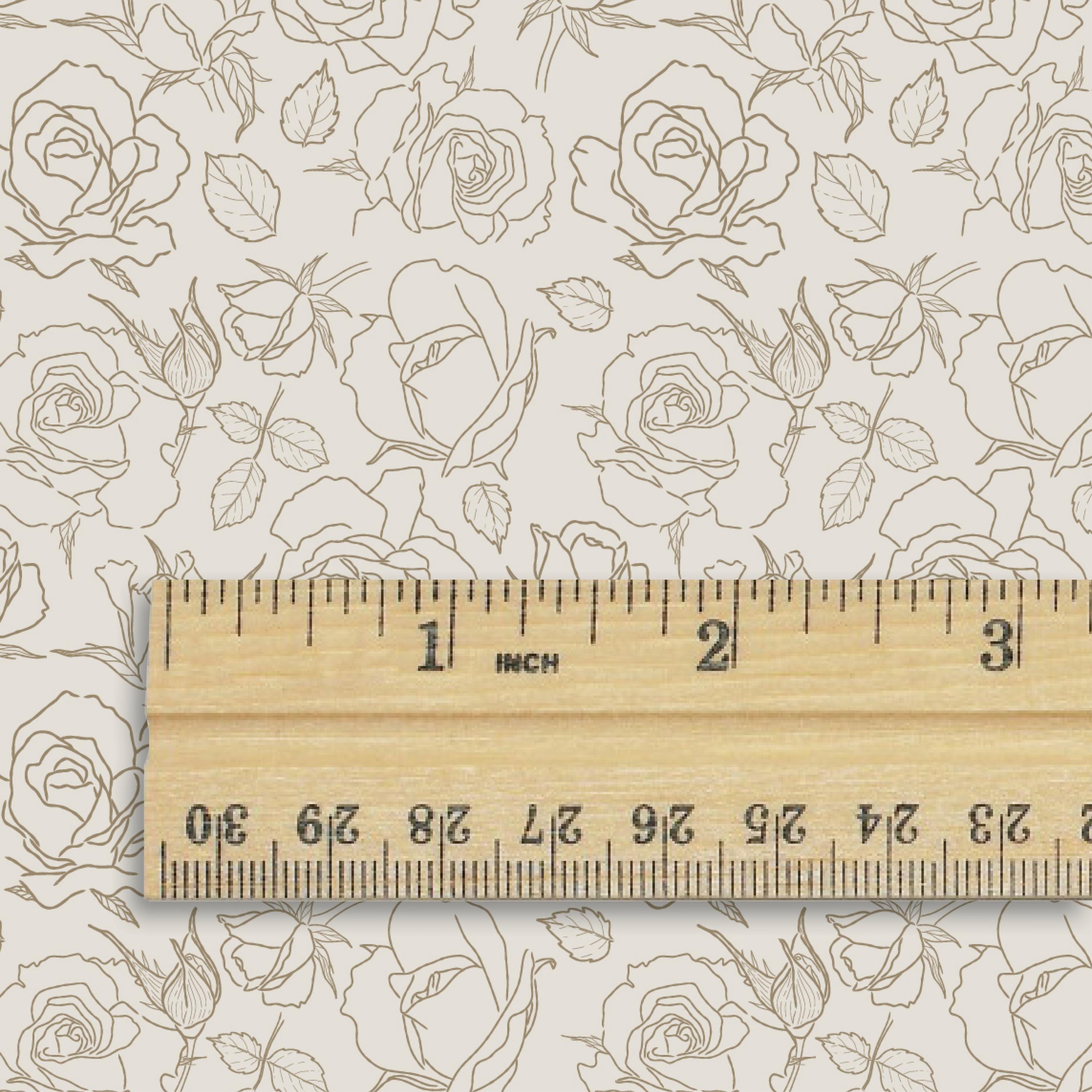 1/12 Scale Lux Roses Dollhouse Wallpaper: Miniature Printable (PDF ...