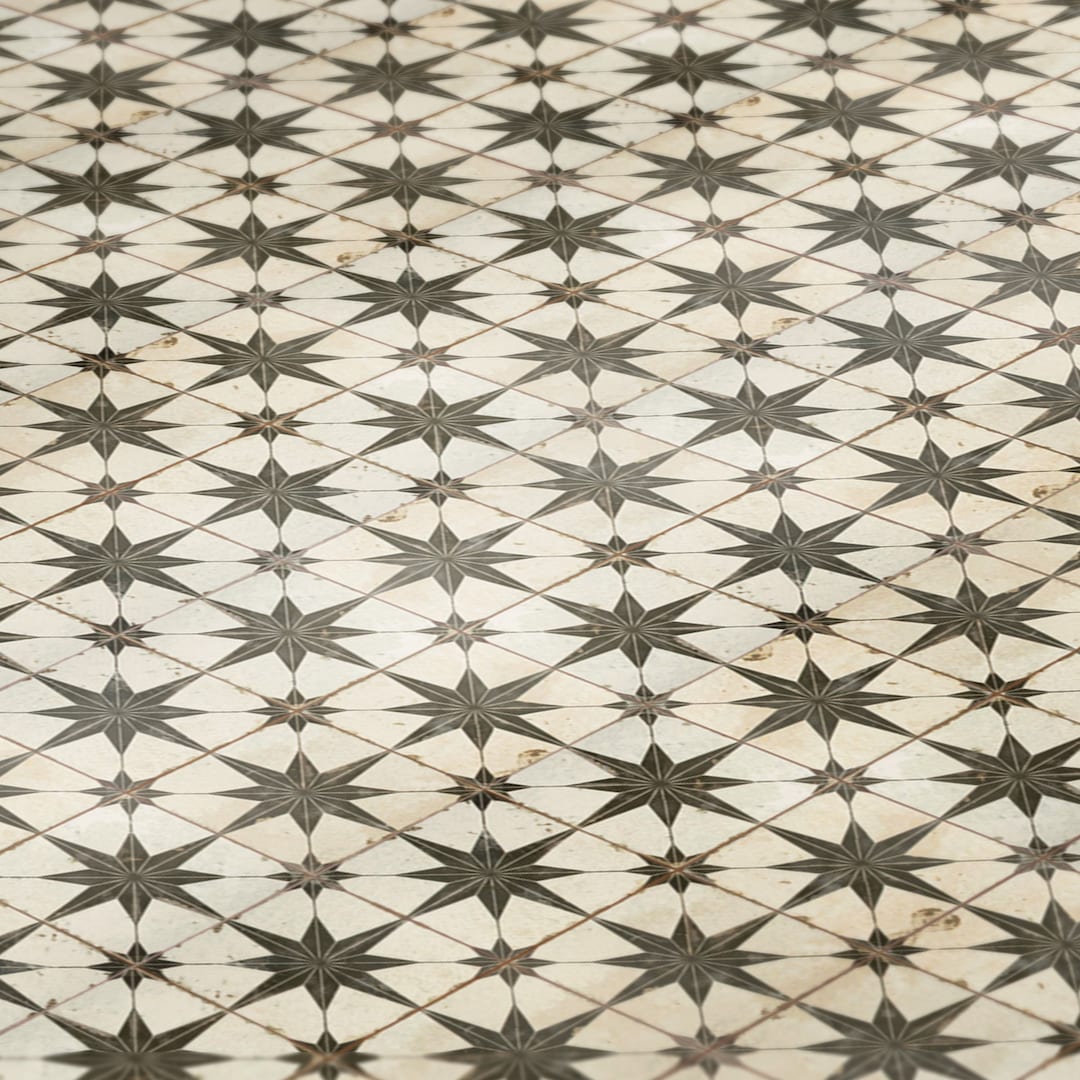 1/6 Aged Spanish Cement Tile Effect Dollhouse Miniature 1:6 Printable ...