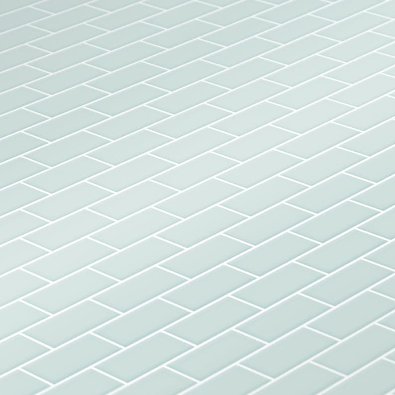 1/12 Mint Subway Tile Effect White Grout Dollhouse Miniature - Etsy