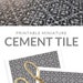 1/12 Cement Tile Effect Dollhouse Miniature Printable Download 8.5 X 11 ...