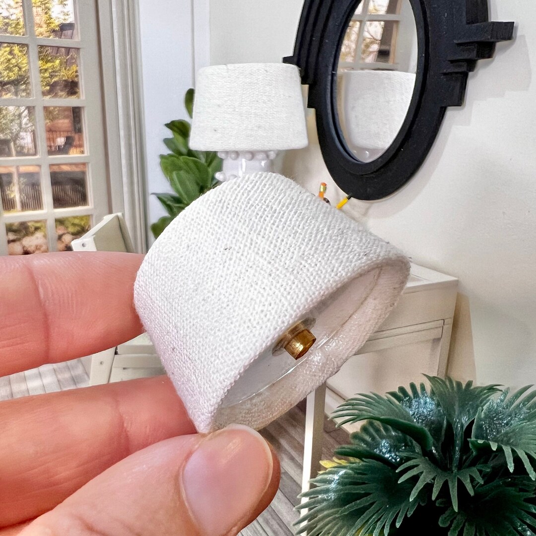 Lampshade Natural Beige Fabric Interchangeable Dollhouse 1/12 Scale ...