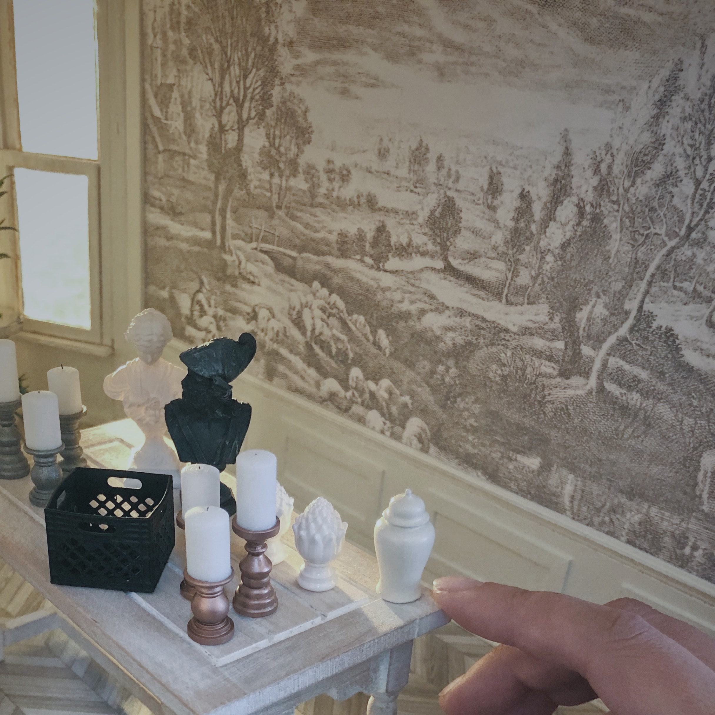 Dollhouse Miniature Wallpaper Botanical Design 1:12 Scale DIGITAL ...