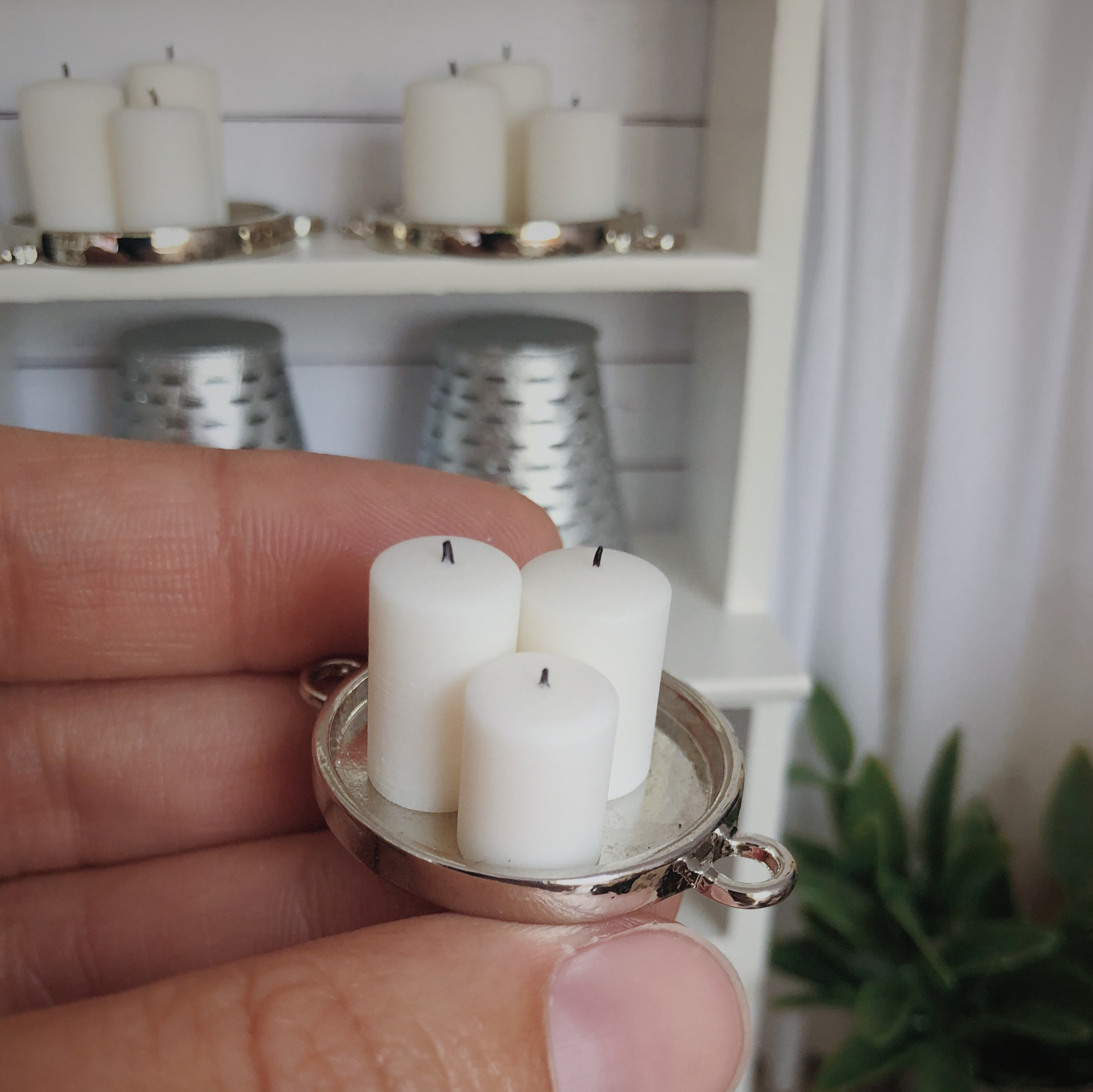 Miniature Dollhouse Candle holder handmade,Candle decorated display ...