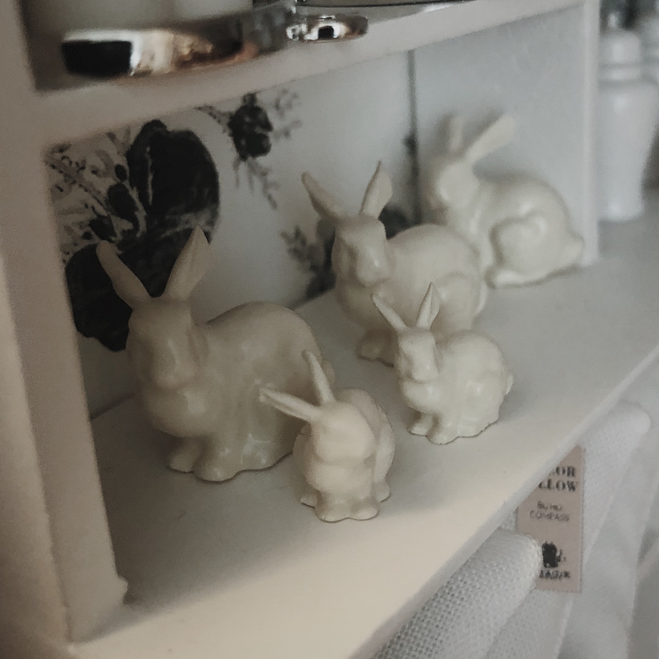 Detailed Antique White Dollhouse Rabbit Figurines 1:12 - Etsy