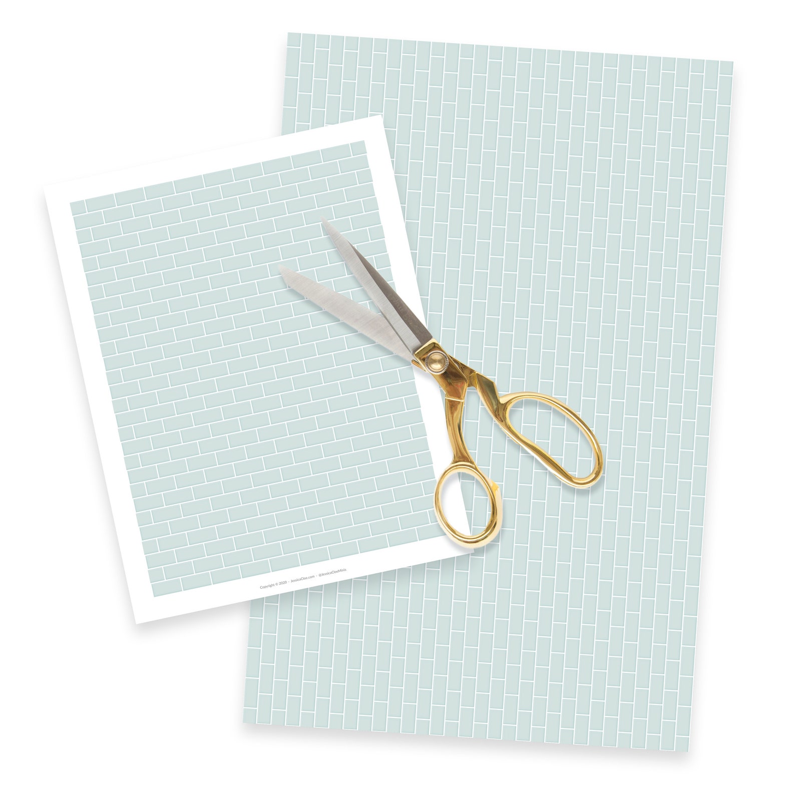 1/12 Mint Subway Tile Effect White Grout Dollhouse Miniature - Etsy