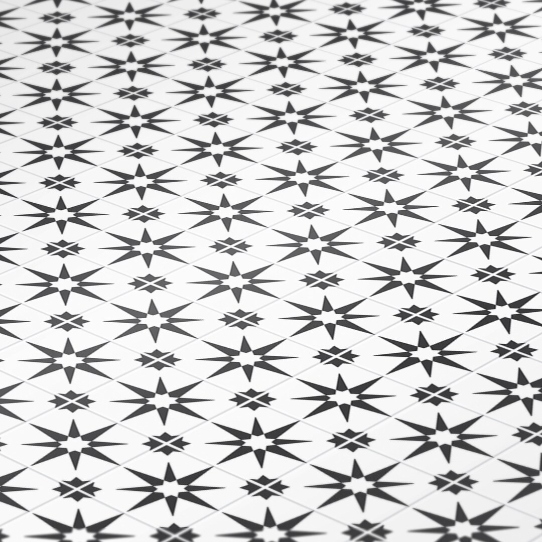 1/6 Star Cement Tile Effect Dollhouse Miniature Farmhouse Printable ...