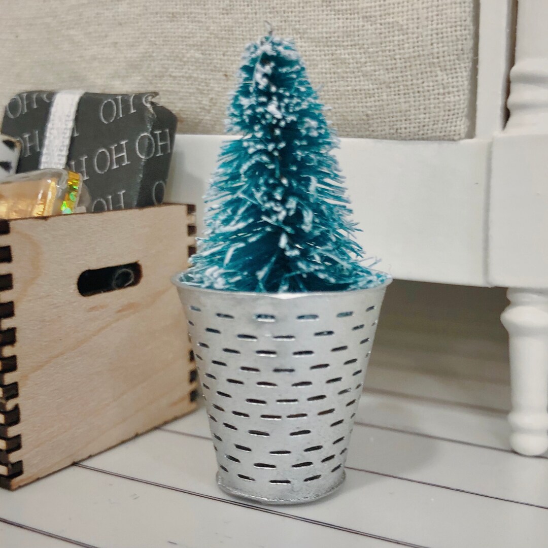 Miniature Spruce Green Topiary Tree: Dollhouse Christmas Decor - Etsy