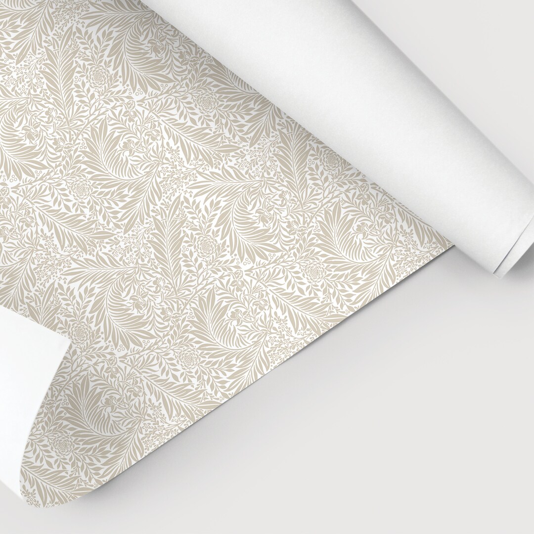 Dollhouse Miniature Wallpaper: Natural Tropical Swirl, Peel and Stick ...