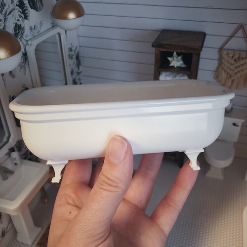 Modern Bathtub 1/12 Scale Miniature - Etsy