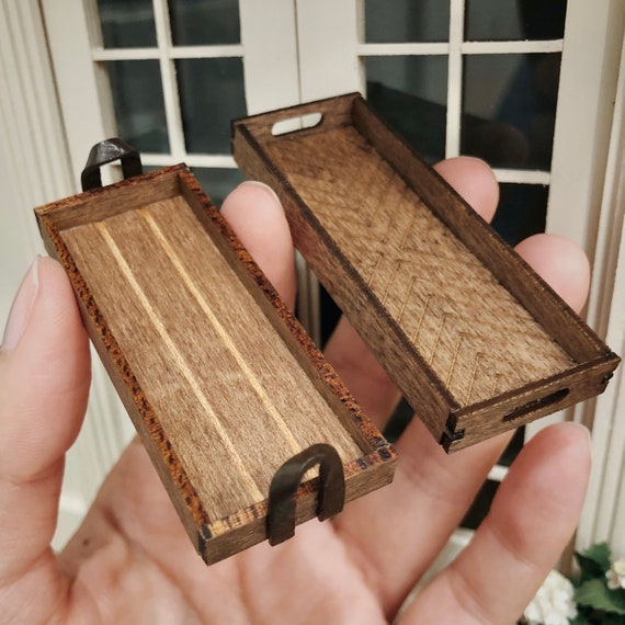 Dollhouse Wood Tray 1:12 Miniature Modern Dolls House - Etsy