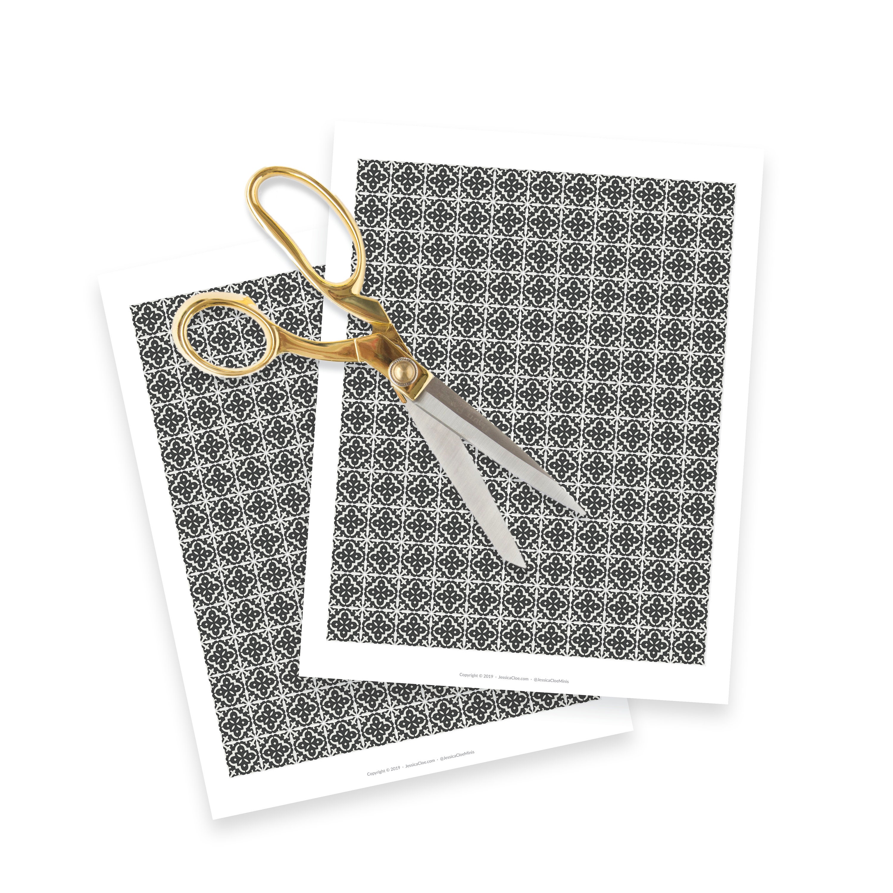 1/12 Tangier Cement Tile Effect Dollhouse Miniature Printable - Etsy