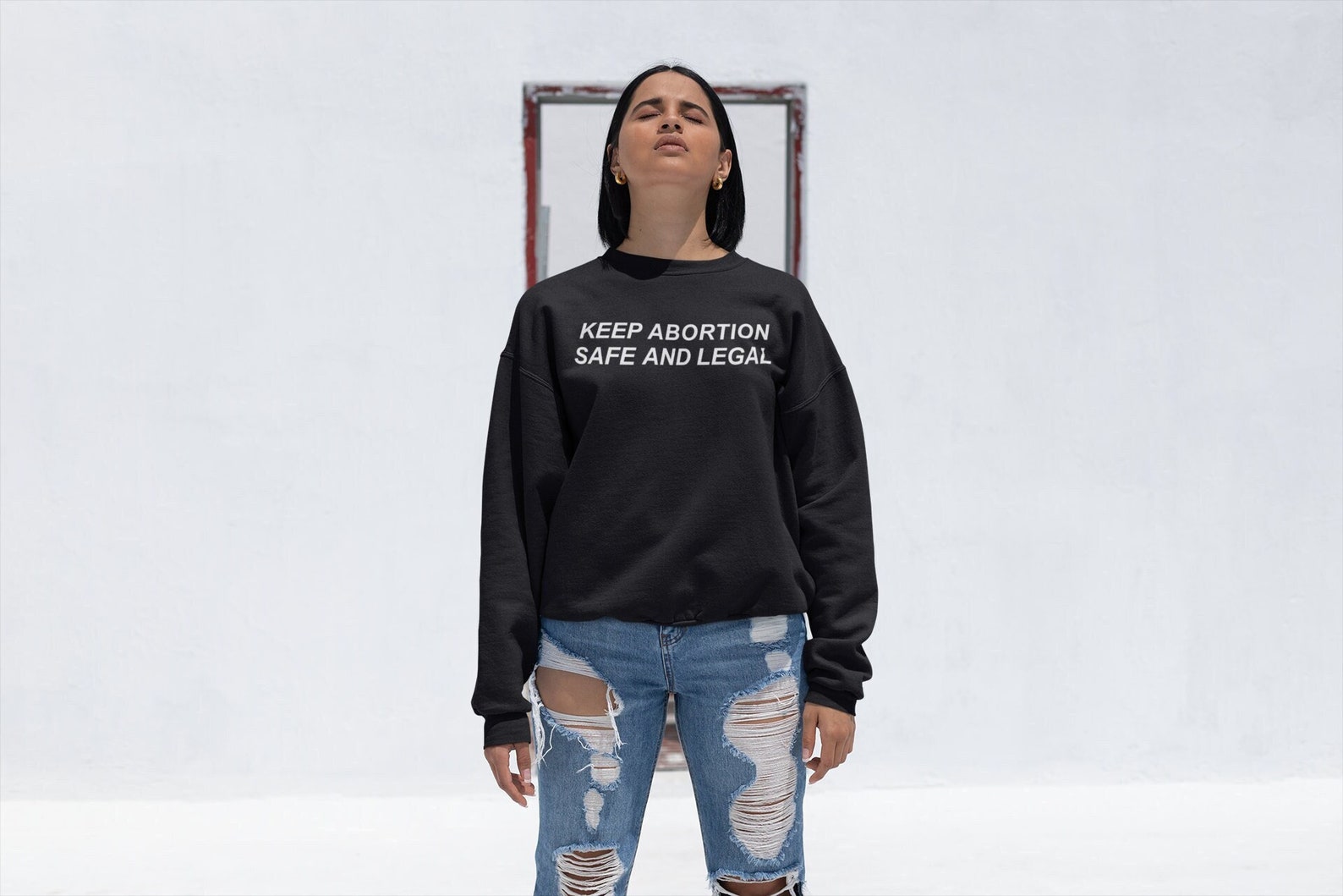 Pro Choice Crew Neck Sweatshirt Keep Abortion Safe & Legal - Etsy