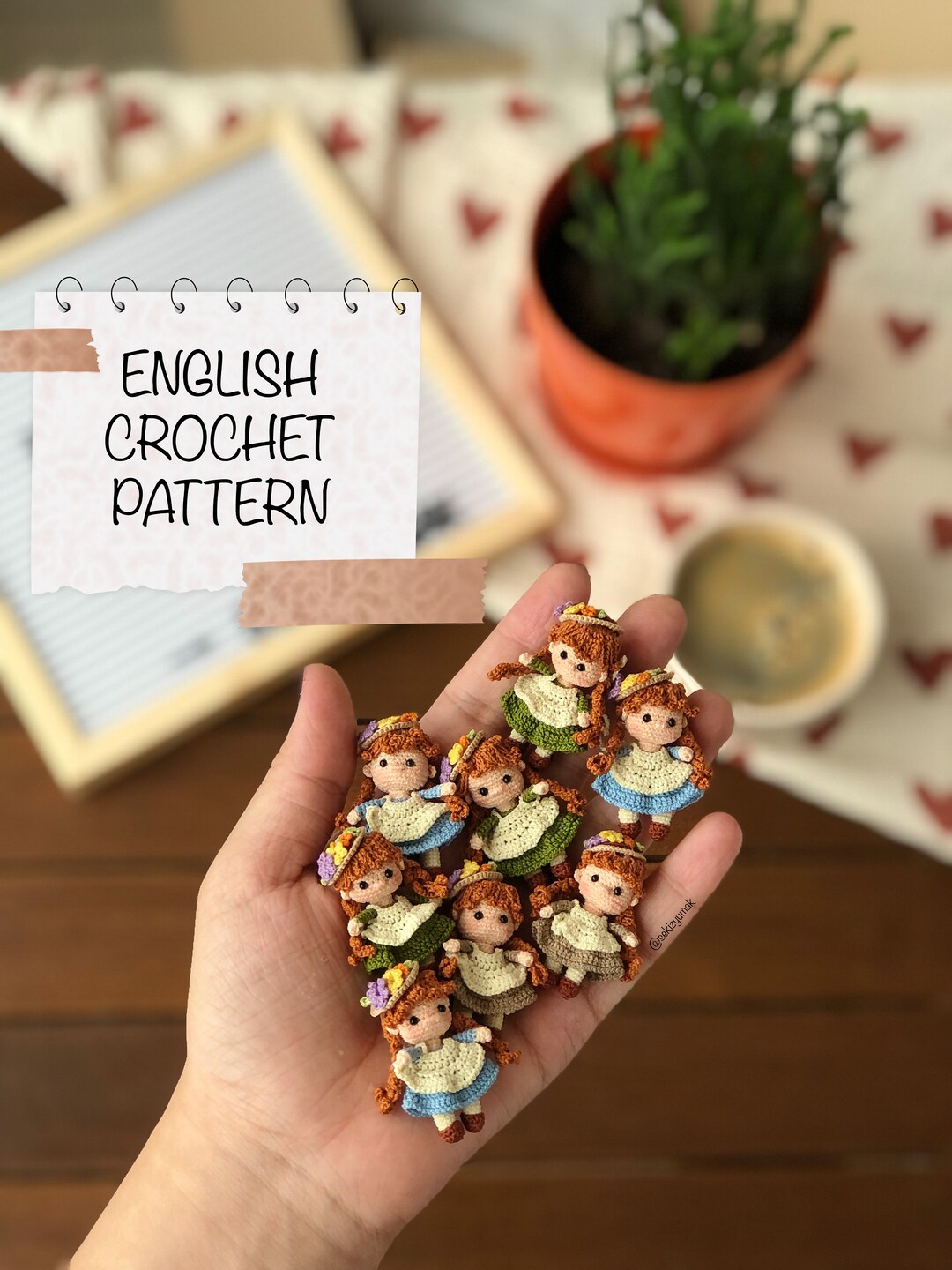 PATTERN ONLY, Miniature Amigurumi Anne Doll English Pattern, Amigrumi ...