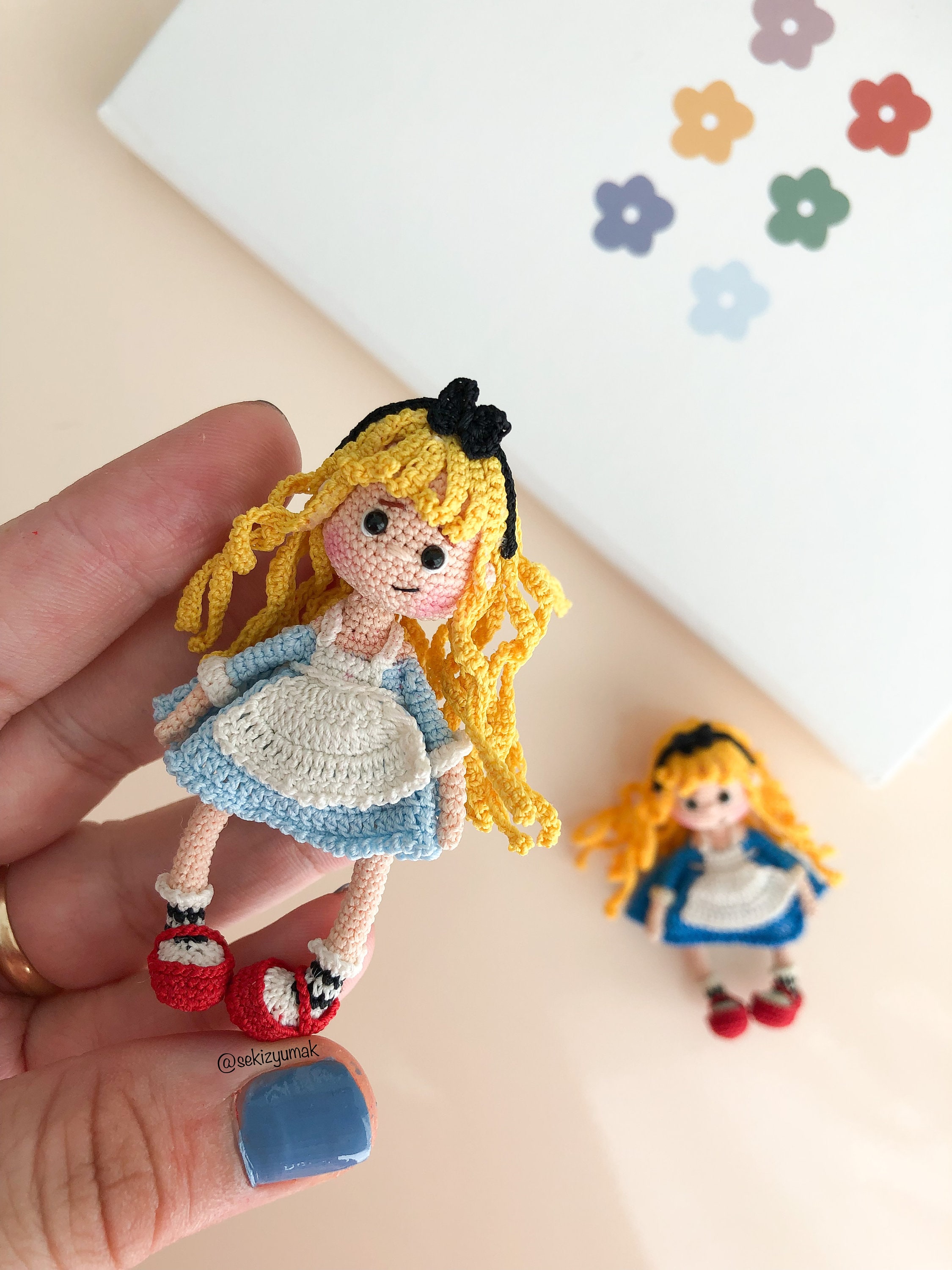 PATTERN ONLY, Miniature Alice Doll Pattern , Alice Doll Crochet Pattern ...