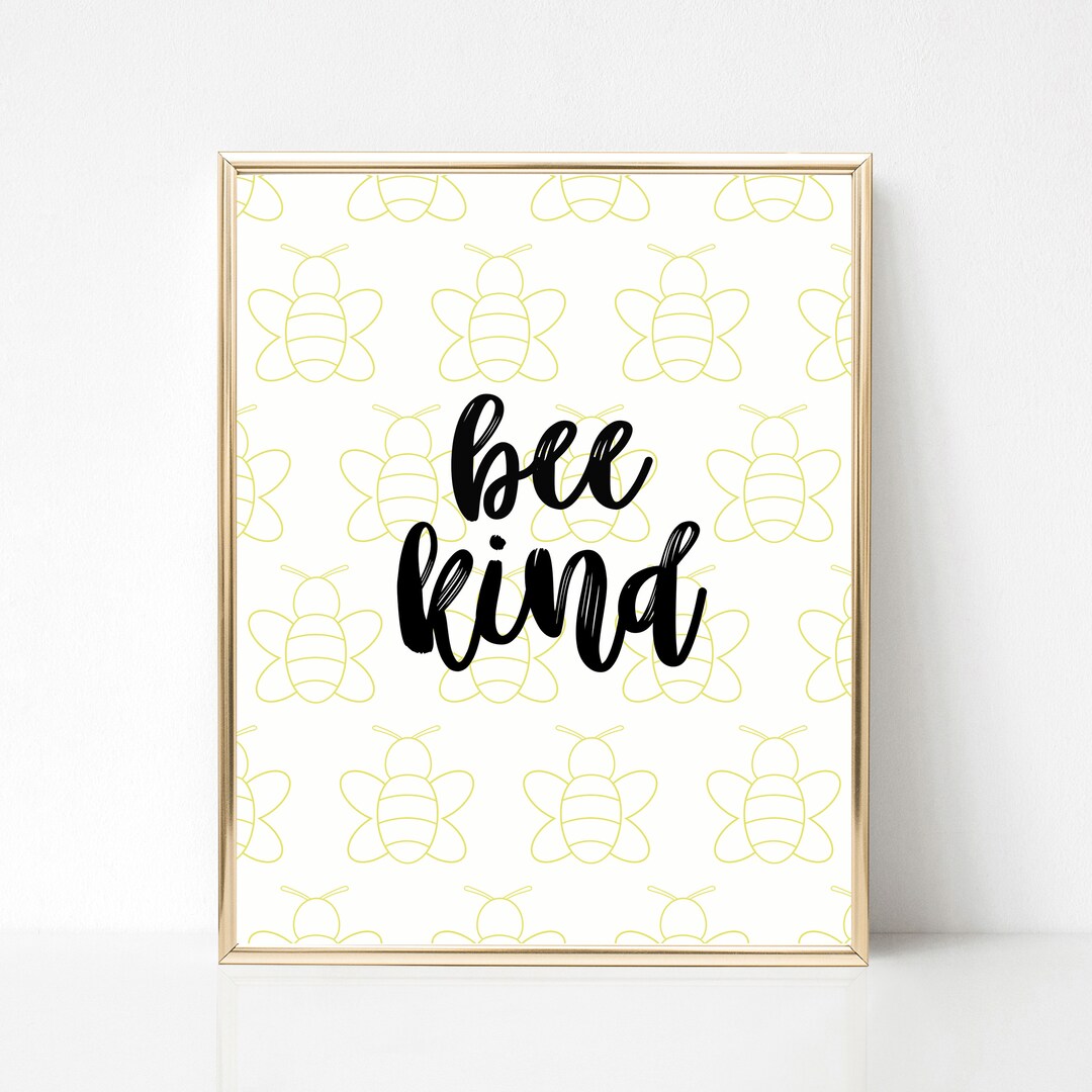 Bee Kind Home Decor Printable, Instant Download - Etsy