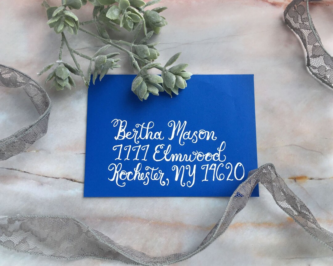 Custom Hand Lettered Wedding Invitation Envelopes - Party Envelope ...