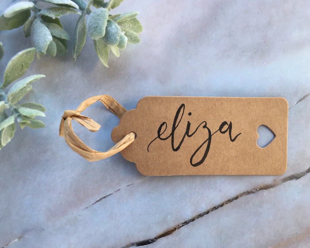 Hand Lettered Gift Tags - Custom Wedding Calligraphy Tags and Party ...