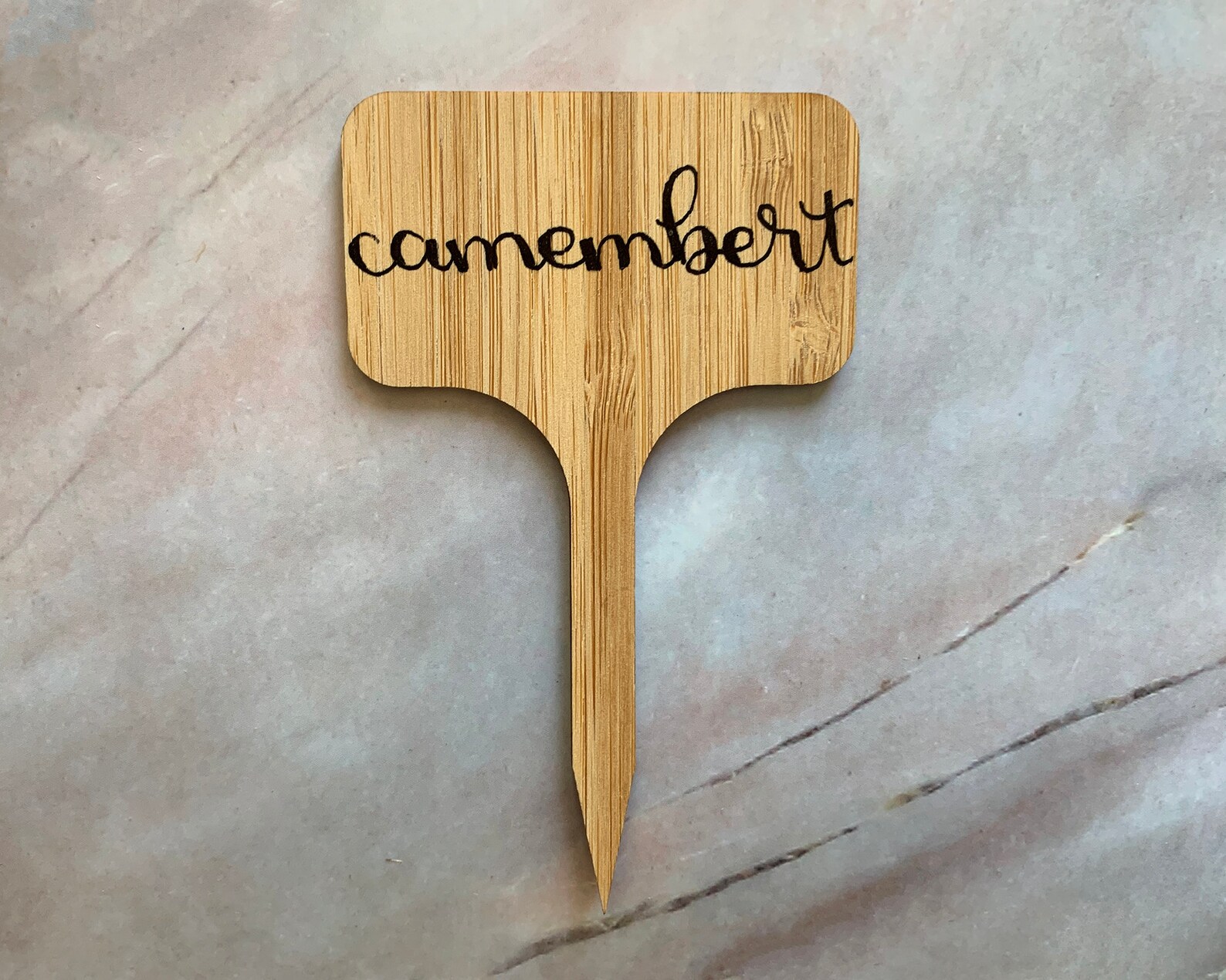 Hand Lettered Cheese Labels Custom Cheese Markers Bamboo | Etsy