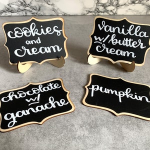 Hand Lettered Chalkboard Food Tags: Custom Wedding & Event Decor - Etsy