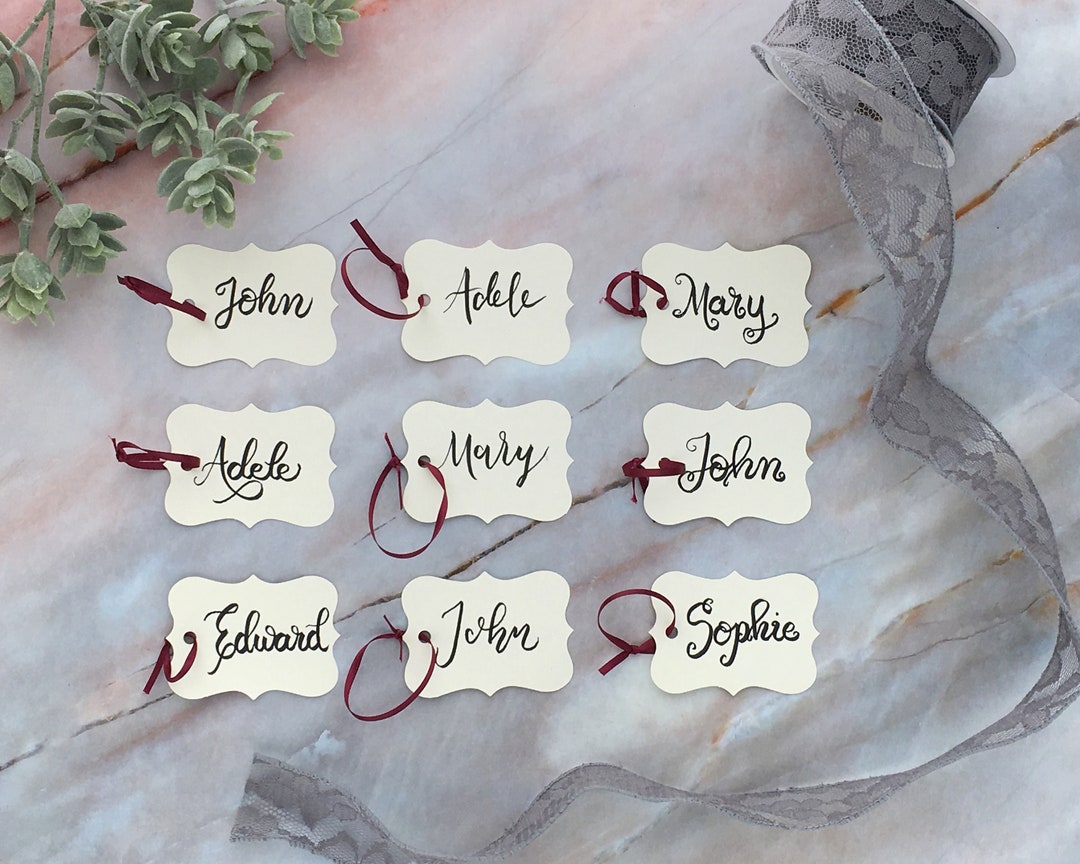 Custom Wedding Gift Tags - Wedding Welcome Calligraphy Gift Tags and ...