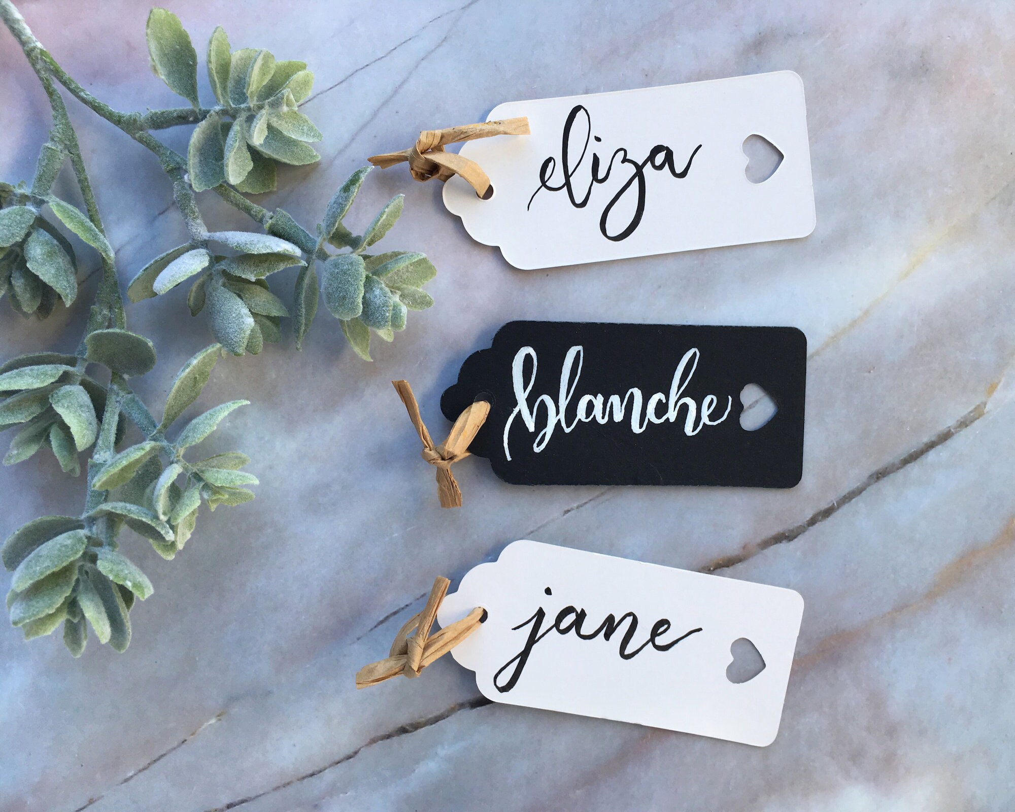 Hand Lettered Gift Tags - Custom Wedding Calligraphy Tags and Party ...