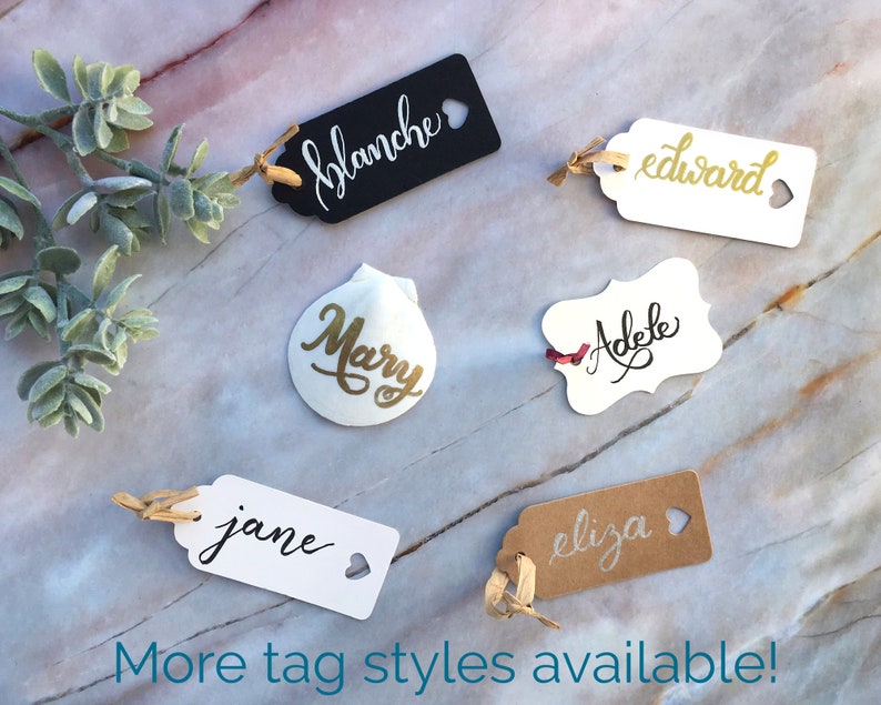 Hand Lettered Gift Tags Custom Wedding Calligraphy Tags and - Etsy