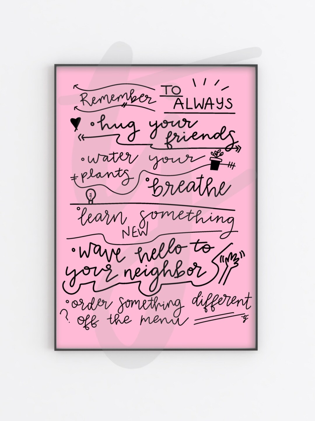Important Daily Reminders Printable Instant Digital Download - Etsy
