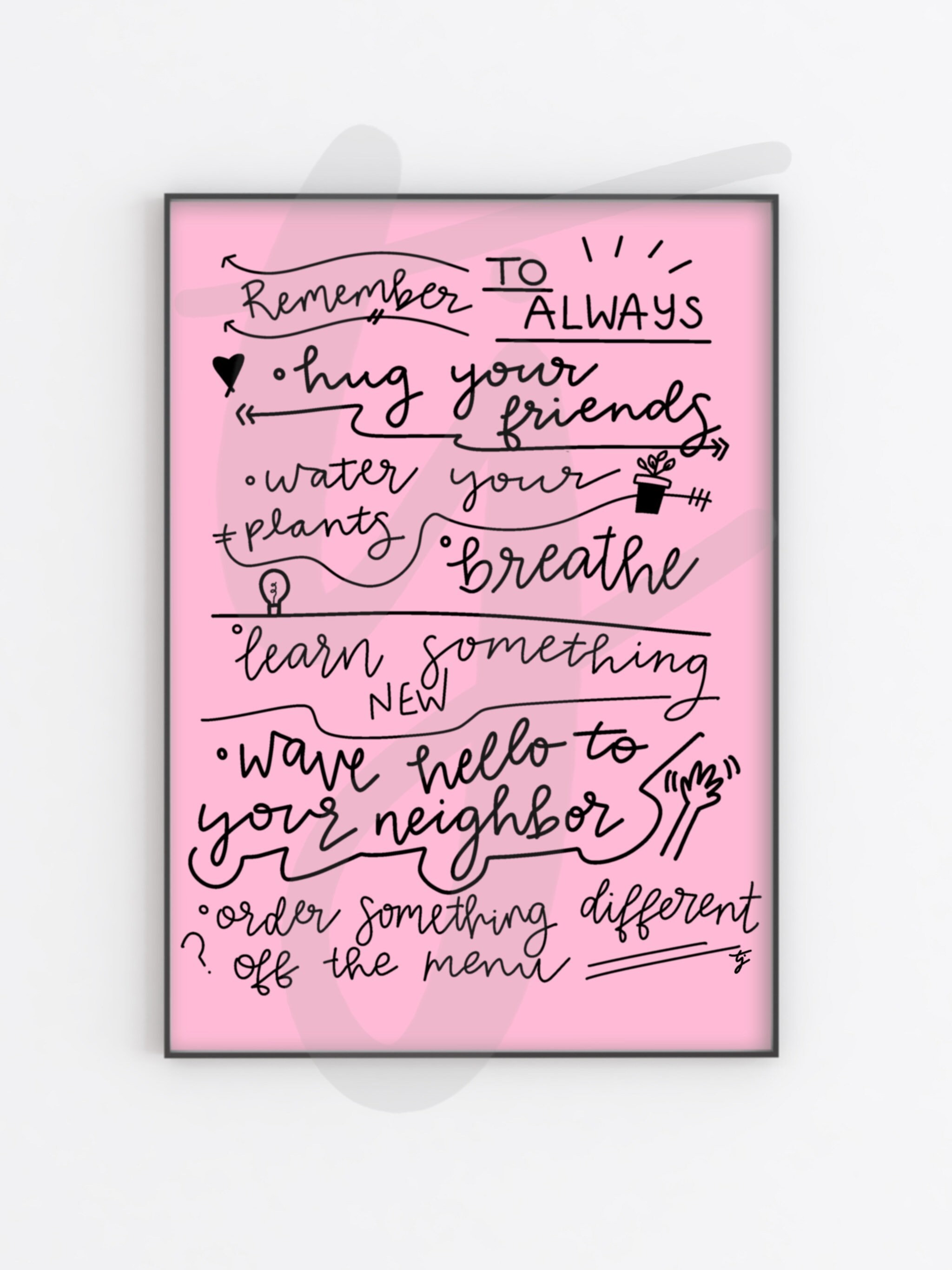 Important Daily Reminders Printable Instant Digital Download - Etsy