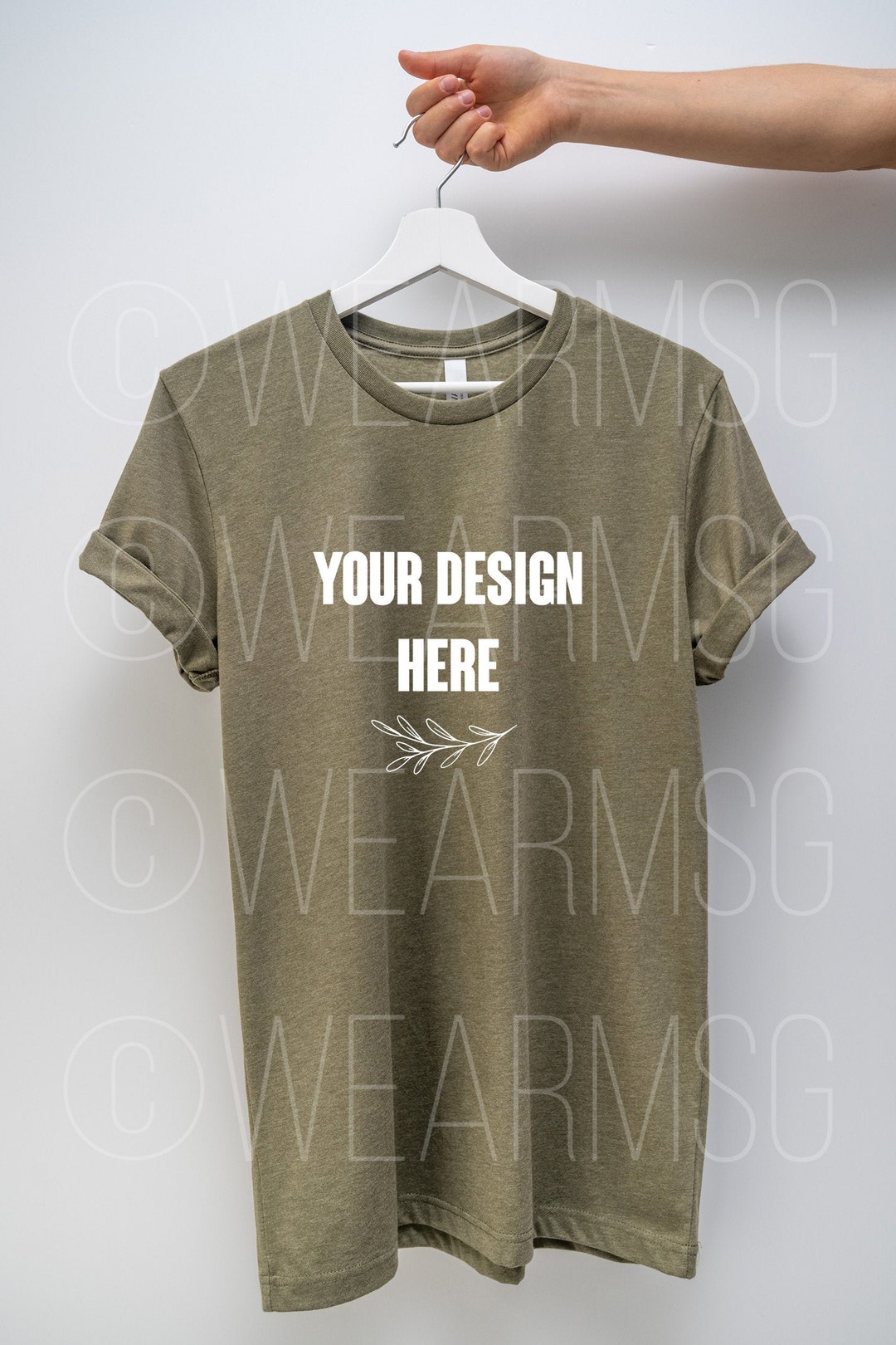 Heather Olive Tshirt Mockup Handhaltende Tshirt Mockup - Etsy.de