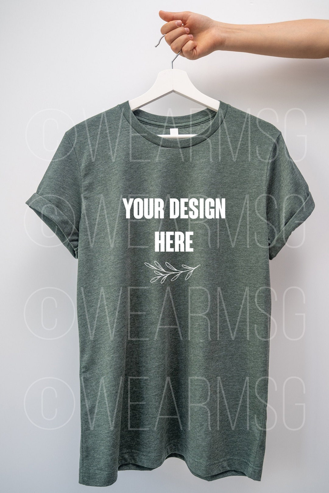 Heather Forest Tshirt Mockup Hand Holding Tshirt Mockup - Etsy UK