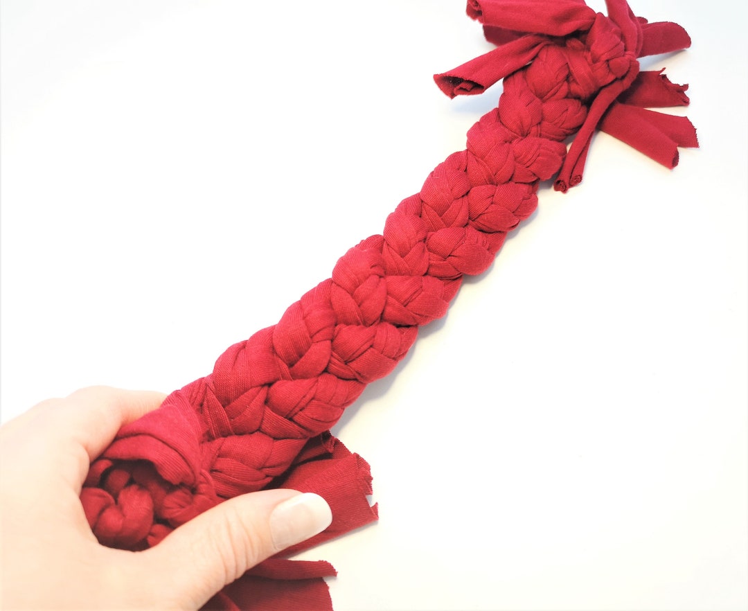 Stretchy Braided Dog Toy - Large - Red - Natural Dog Toy - by Jack's ...