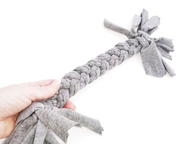 Stretchy Braided Dog Toy Large Grey Natural Dog Toy by | Etsy Canada