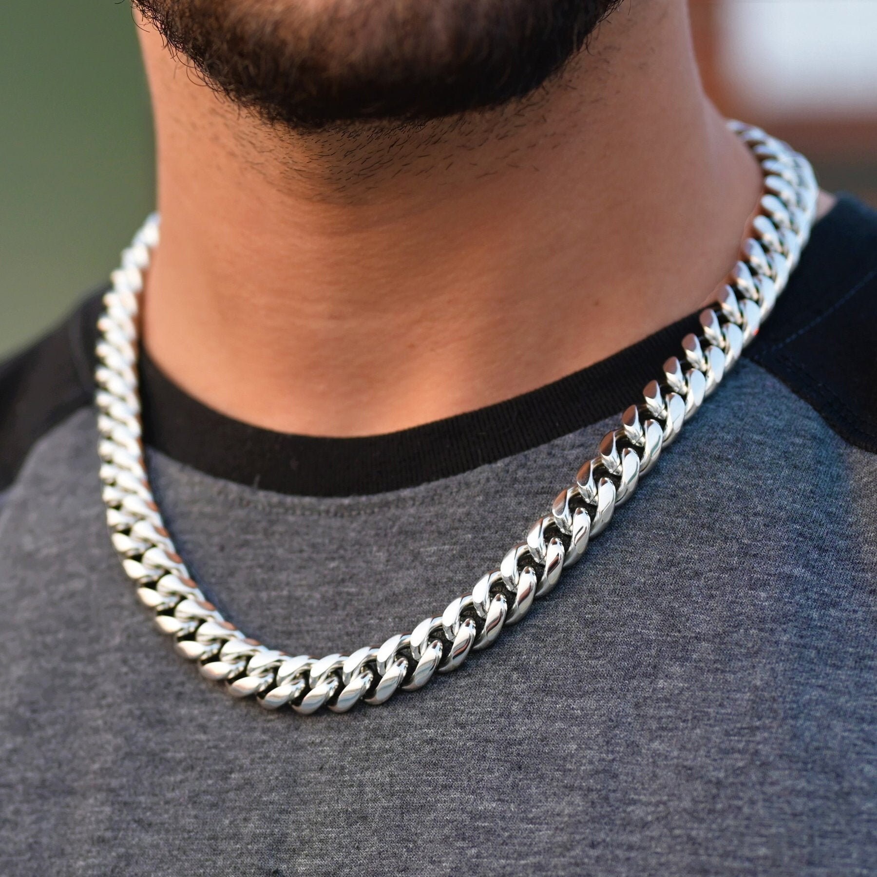 10.5mm Solid 925 Sterling Silver Miami Cuban Heavy Chain | Etsy Singapore