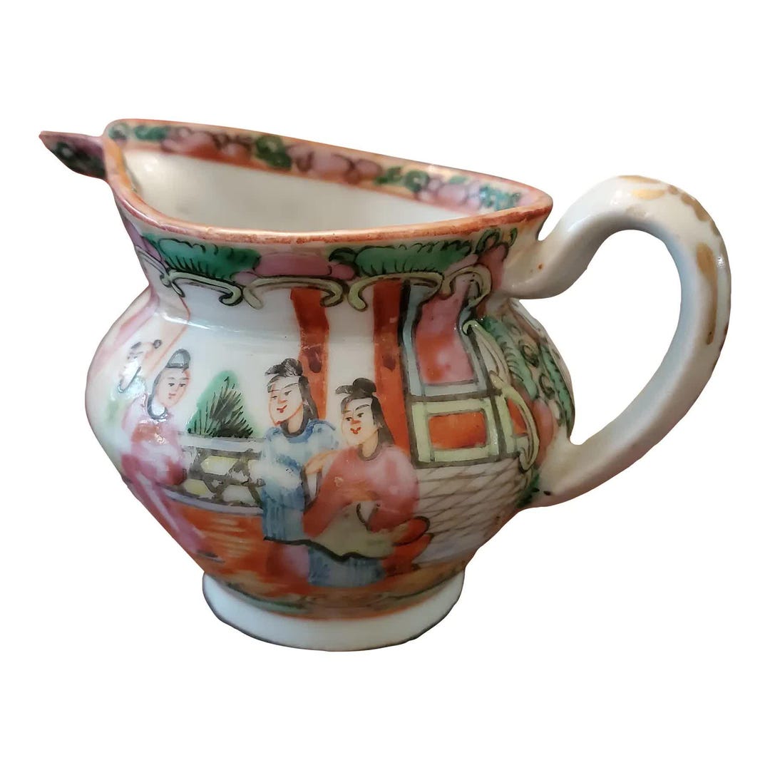 Antique Chinese Porcelain Rose Medallion Pitcher 150 Years Original - Etsy